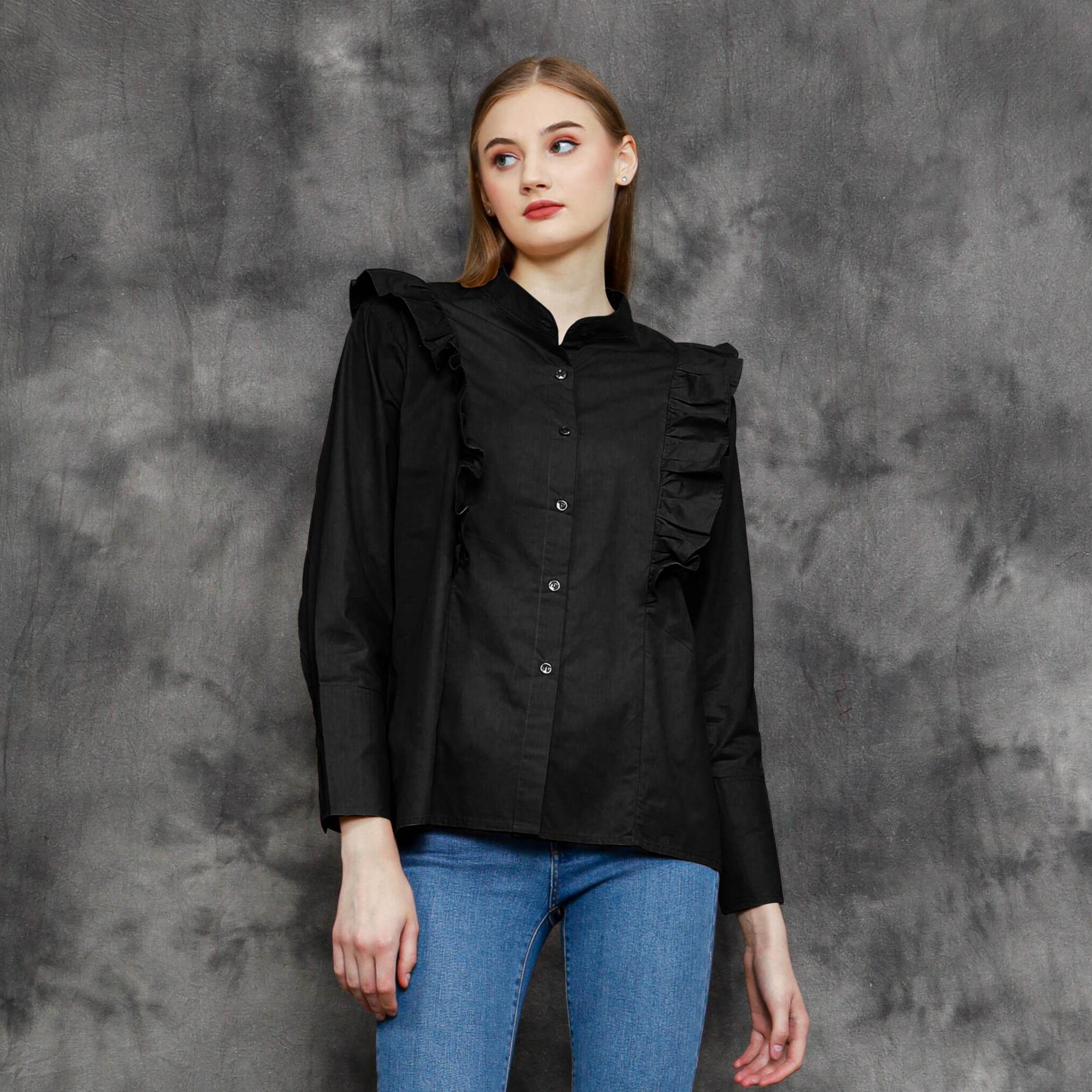 GENKA - Kemeja Lengan Panjang Thalia Ruffle - Genka